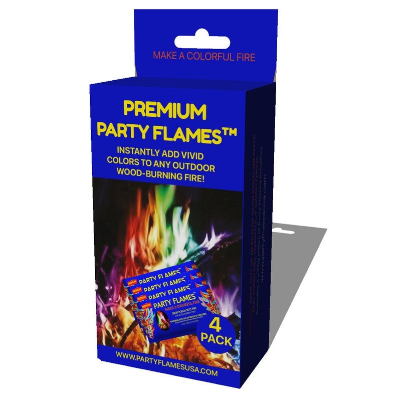 MYSTIC FLAMES, FIRE Color Flames, Pack of Four Create Vibrant and Party ...