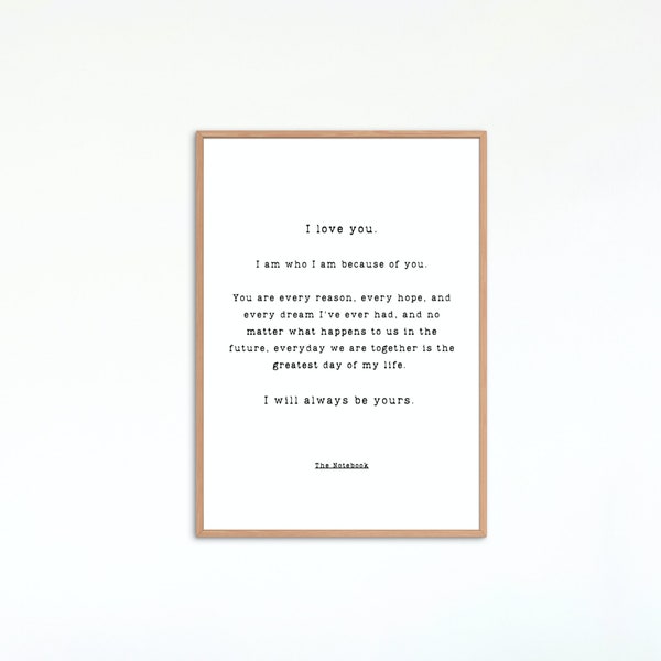 The Notebook Movie - Etsy