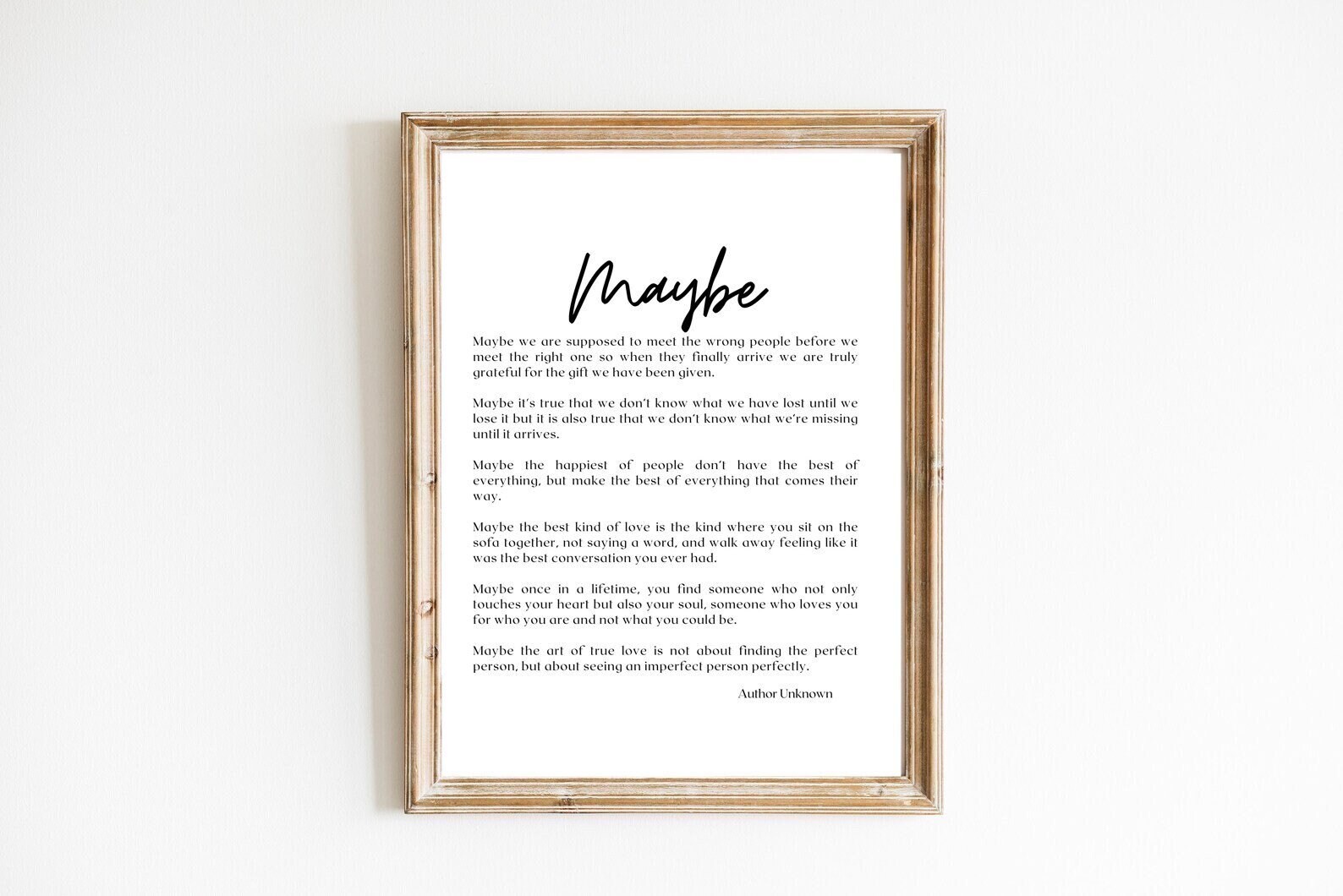 Maybe Poem, Wedding Gift, Lovers Poem, Love Poem, Soulmate Poems ...