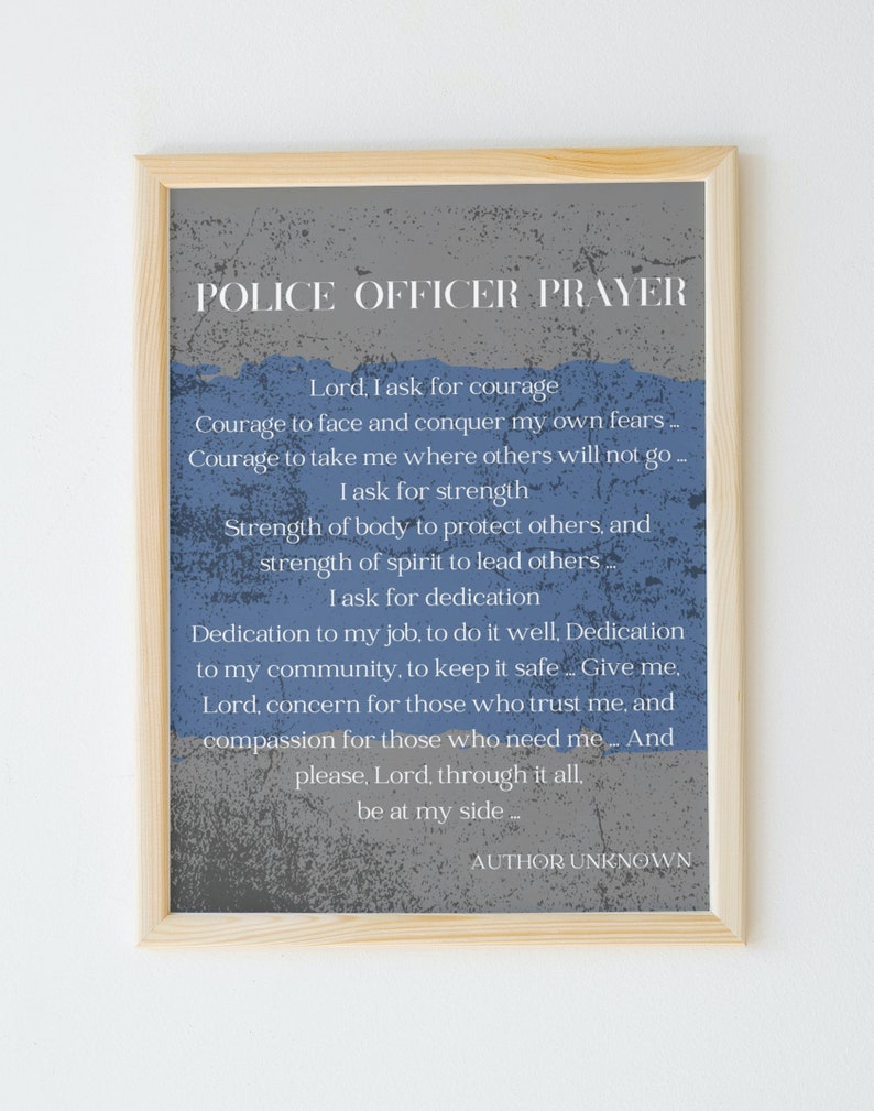 Police Officer Prayer, Police Officer Gift, Police Gift, Police Gifts ...
