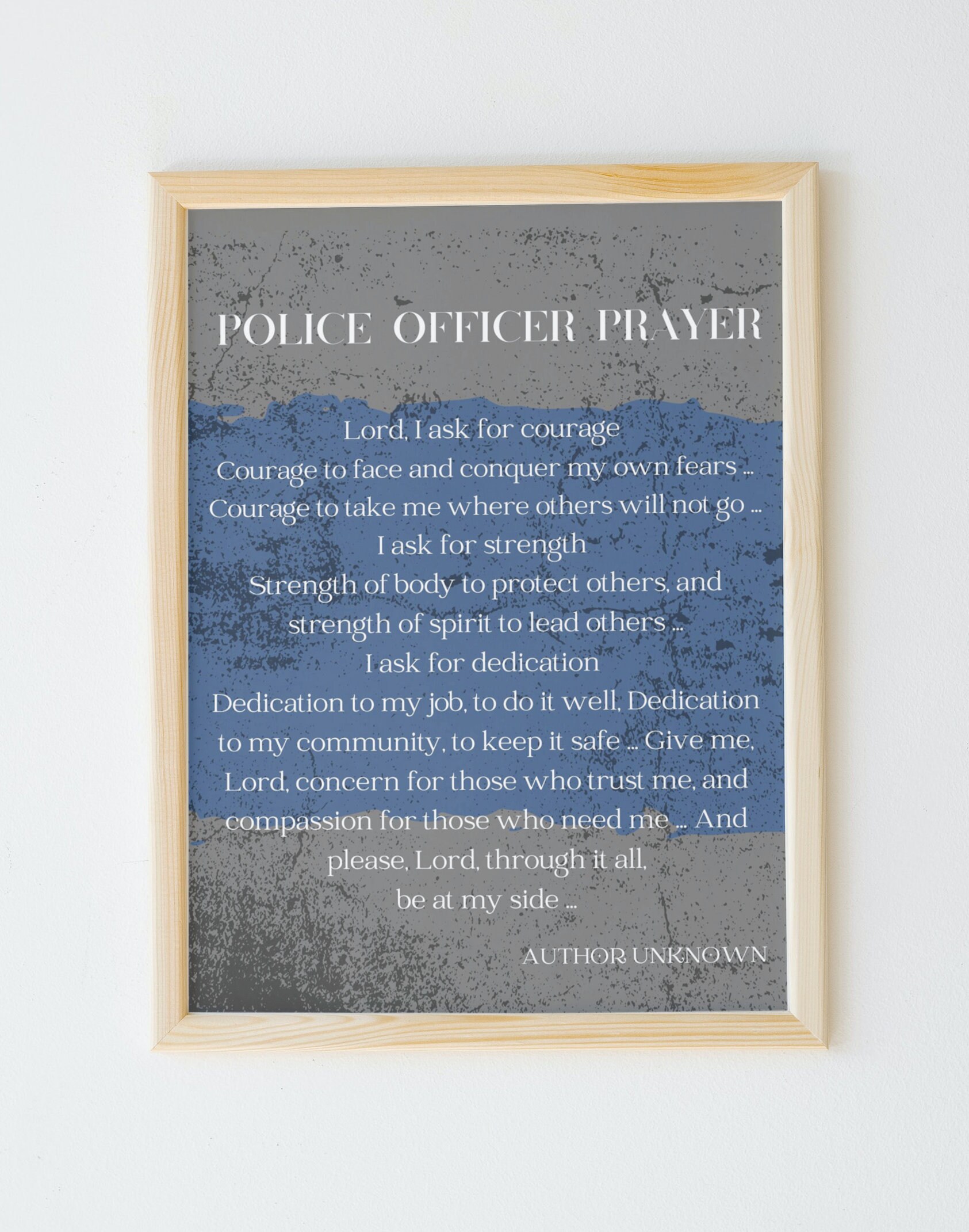 Police Officer Prayer, Police Officer Gift, Police Gift, Police Gifts ...