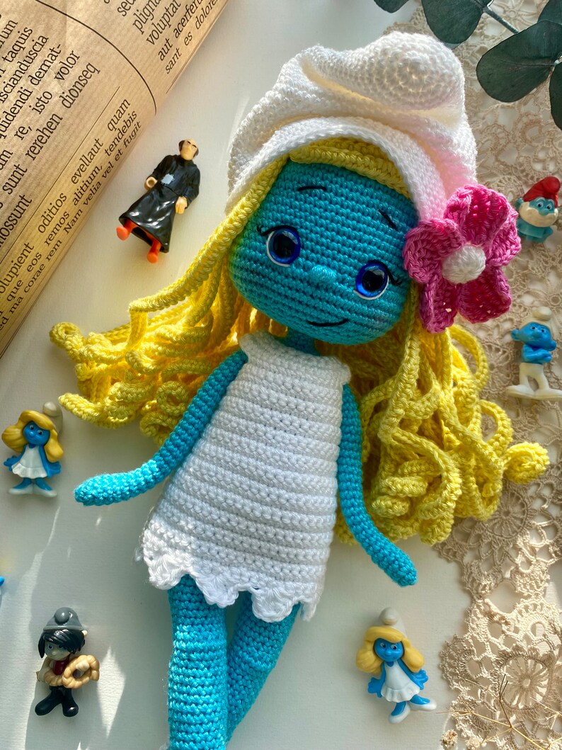 Amigurumi Smurfette Doll Crochet Pattern | Intermediate Level (PDF ...