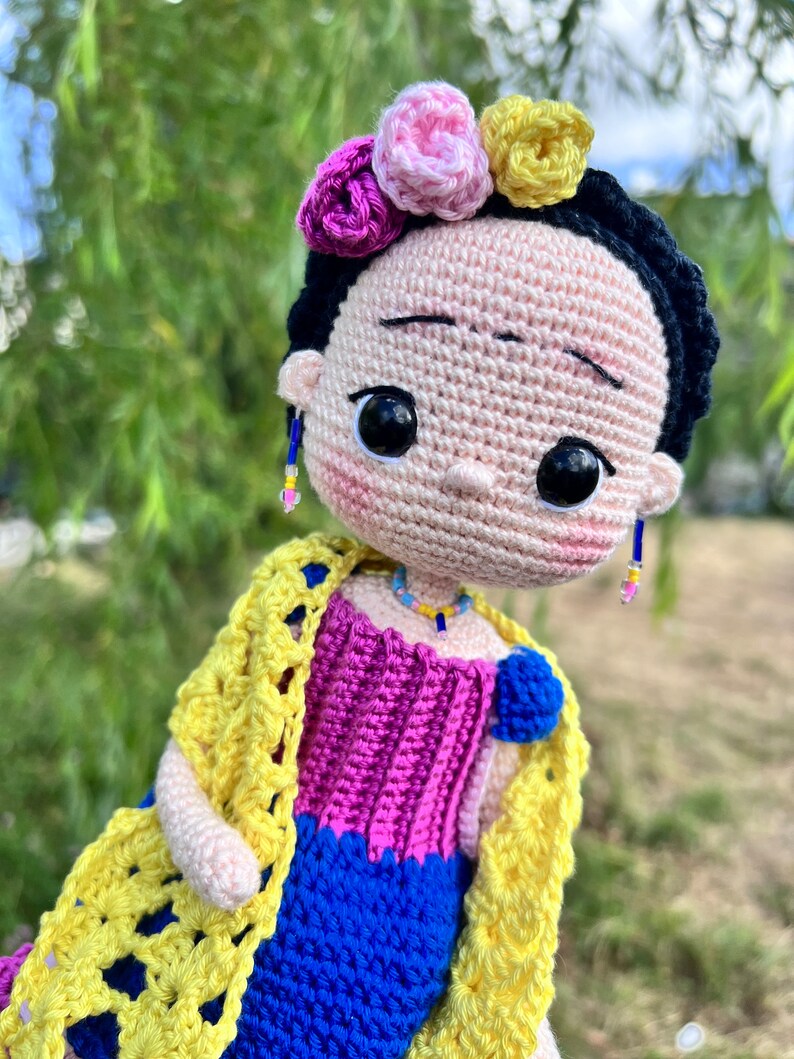 Frida Amigurumi Crochet Pattern PDF | Intermediate Doll Pattern - Etsy
