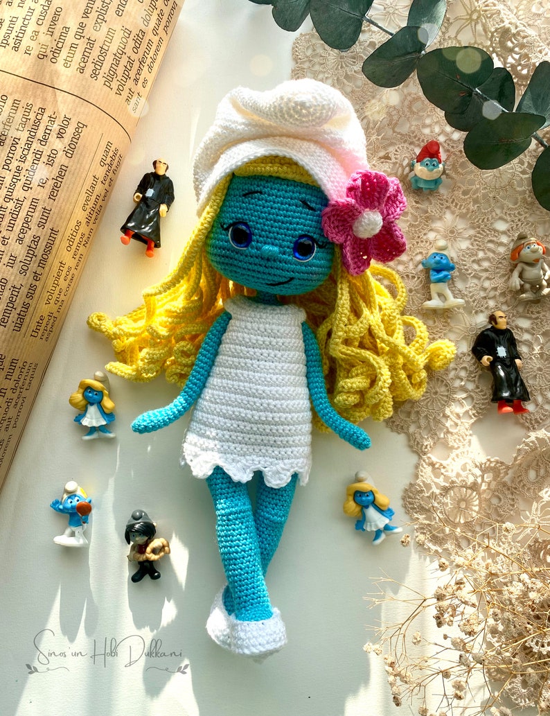 Amigurumi Smurfette Doll Crochet Pattern | Intermediate Level (PDF ...