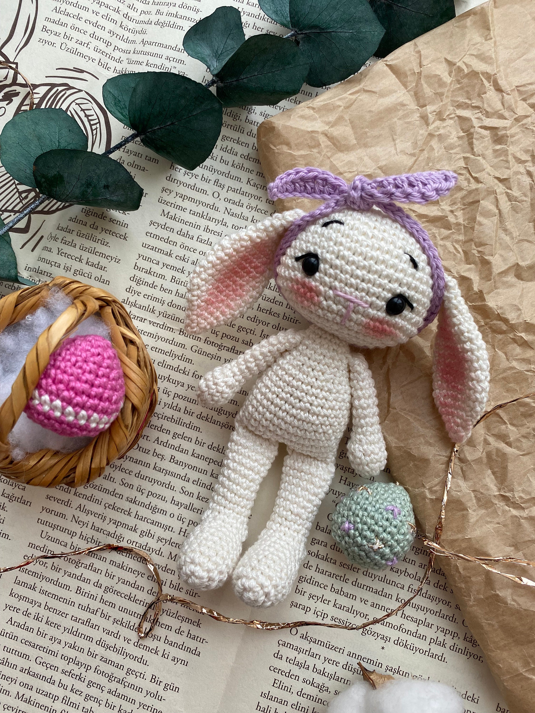 Rabbit Mopsi Amigurumi Crochet Pattern PDF | Beginner Doll Pattern - Etsy