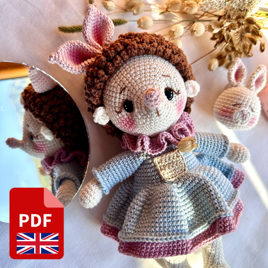 Neli the Hedgehog & Nora the Rabbit Englisg Pdf Pattern - Etsy