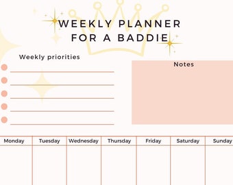 Baddie Digital Planner - Etsy