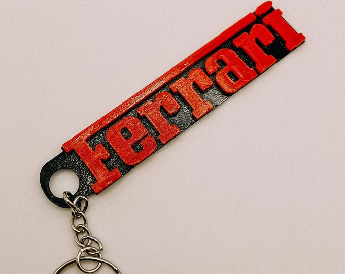 Ferrari 3D Printed Keychain - Etsy