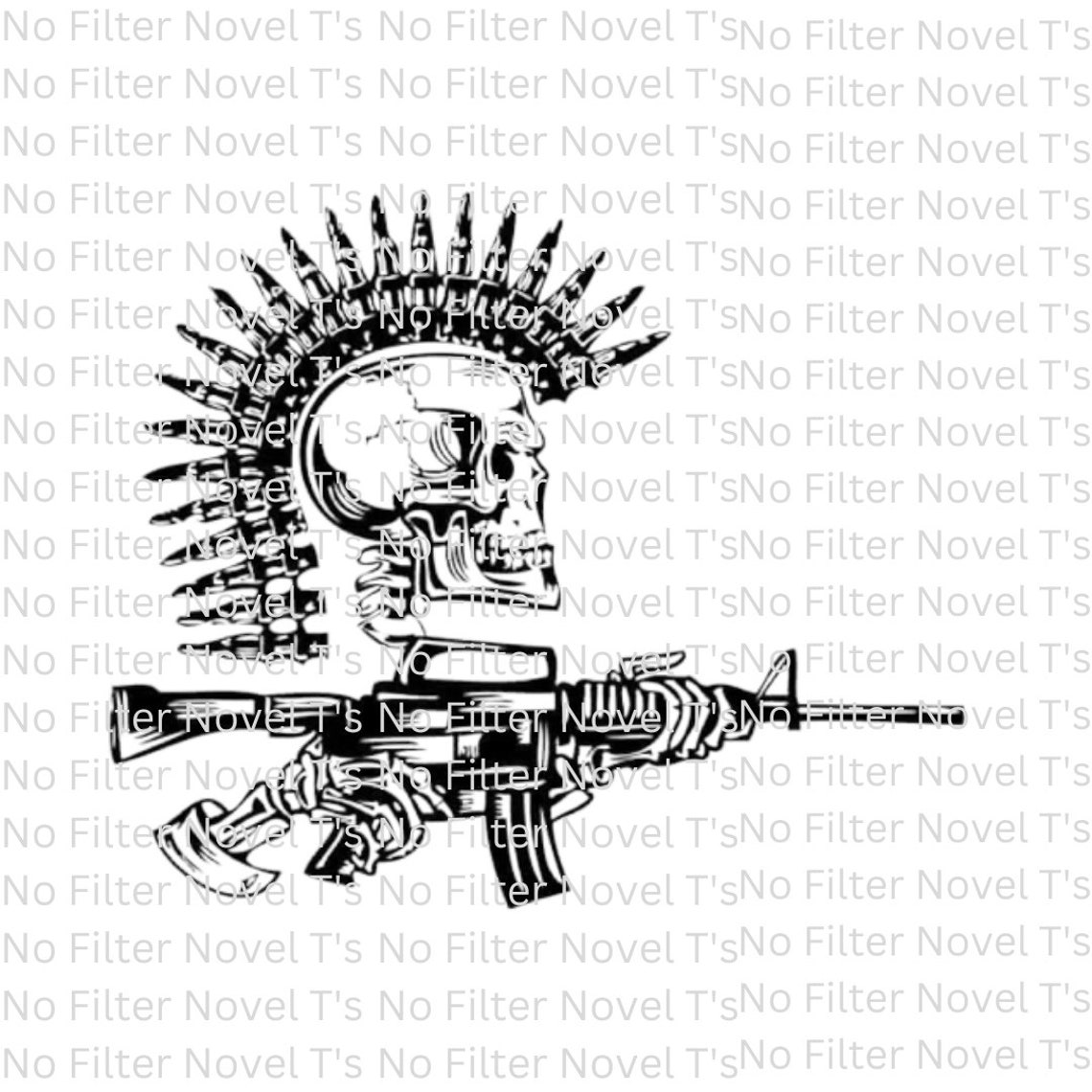 Ammo Mohawk Skeleton Warrior Digital PNG - Etsy