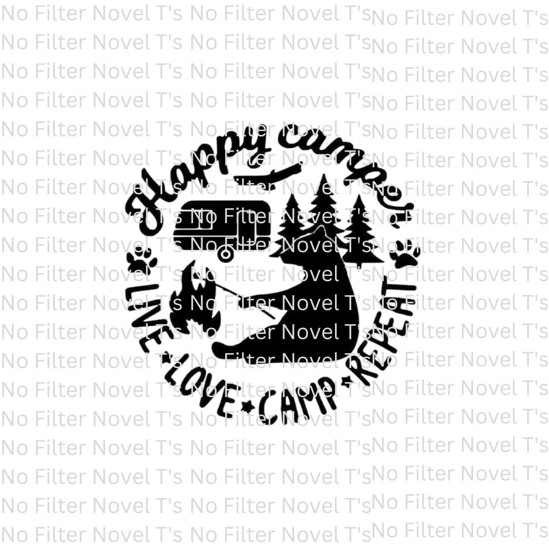 Happy Camper, Live Love, Camp, Repeat, Digital PNG - Etsy