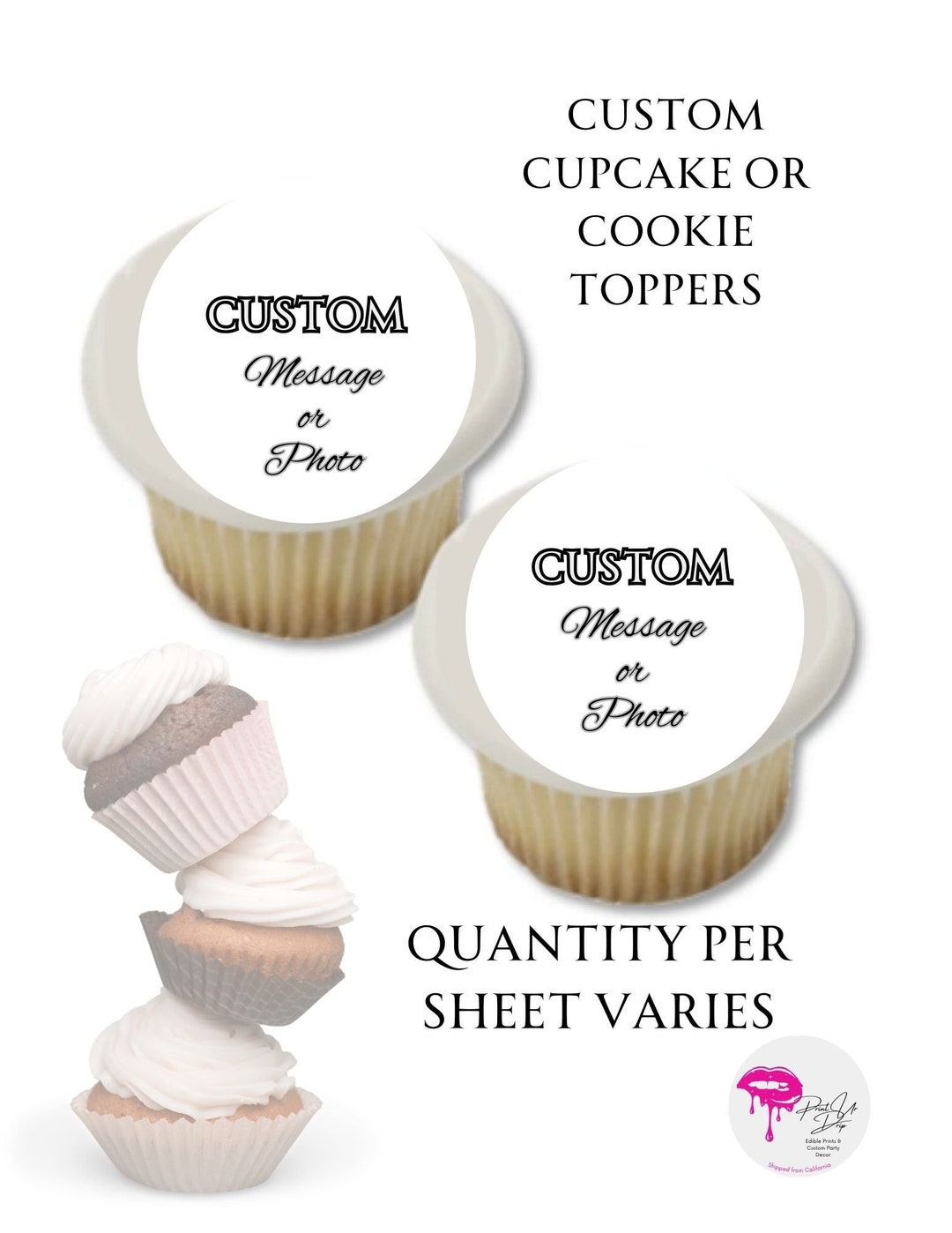 Cupcake Toppers or Cookie Toppers for Your Birthday Party or Special ...