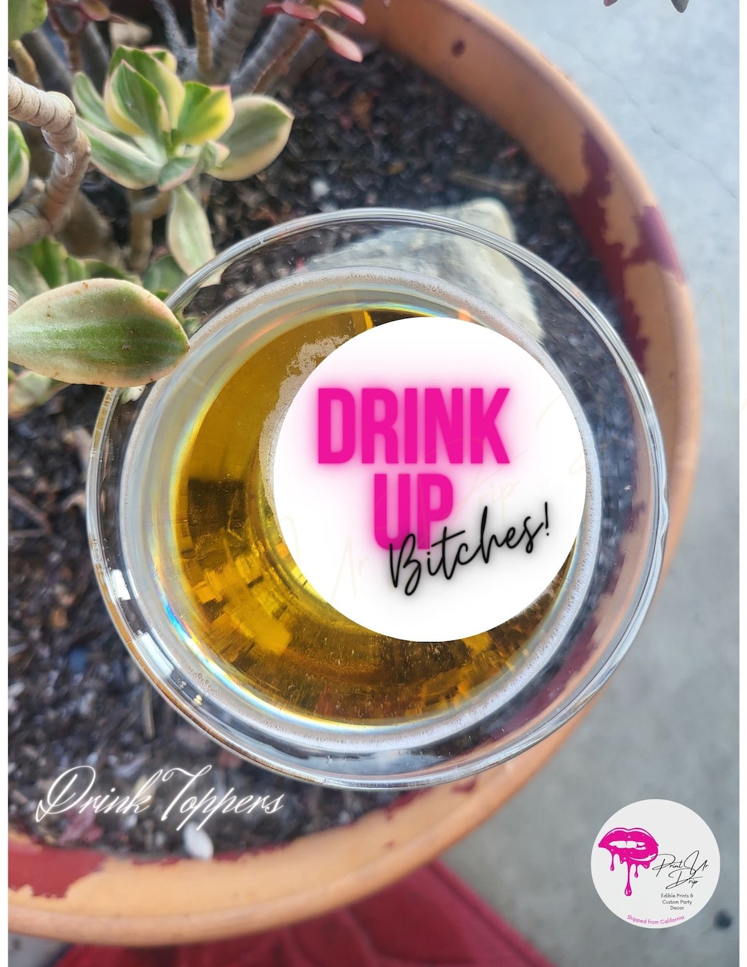 Precut Wafer Paper Drink Toppers: Birthday & Wedding Edible Images - Etsy