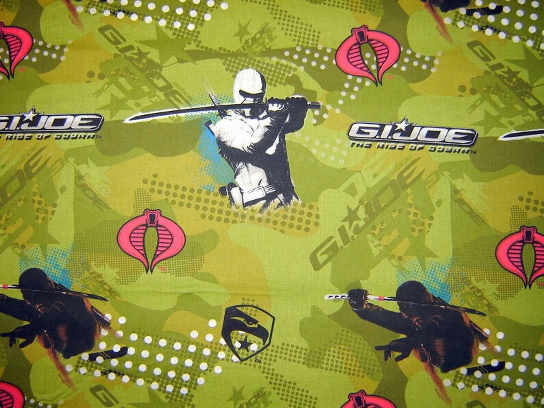 G.I. Joe Fabric in Green 31x44 PRE-CUT From Springs Creative 100% ...