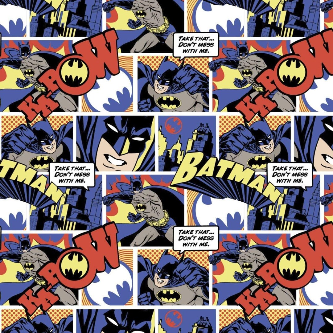 DC Comics Fabric DC Comics Fabric Color Pop Comics From Camelot 100% ...