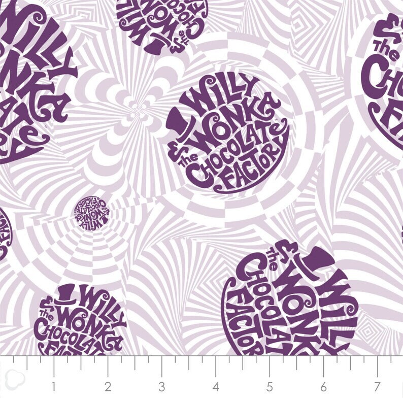 Willy Wonka Fabric Wonka in Lilac From Camelot 100% Cotton - Etsy