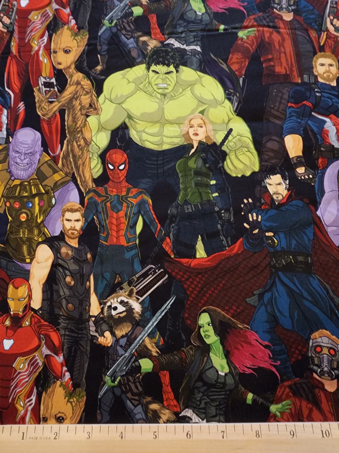 Marvel Fabric Avengers Infinity War in Multi Large Print Sold by the ...
