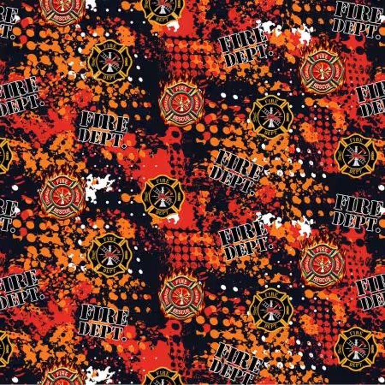 Fire Fighter Fabric Military, Police, Fire & Nurses Collection in Multi ...