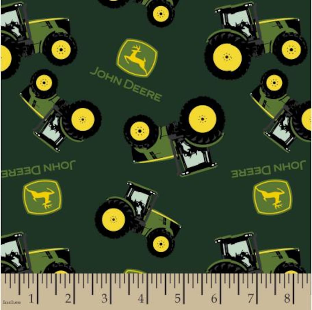 John Deere Fabric Tractor Toss in Green From Springs Creative 100% ...