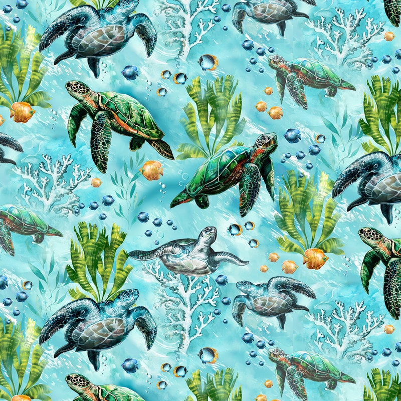 Sea Turtles Fabric - Etsy
