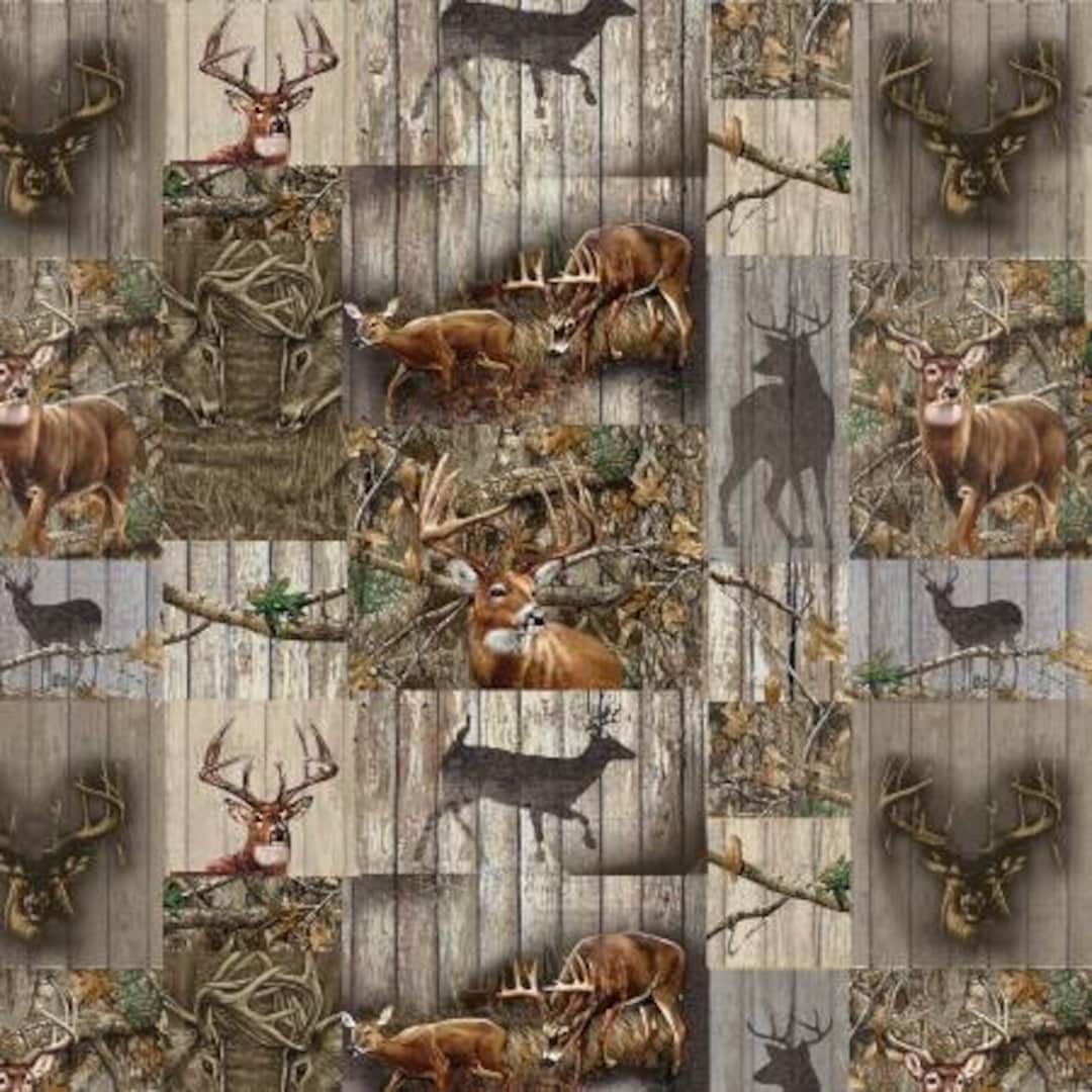 Deer Fabric Realtree Plank Patch in Multi From Sykel 100% Cotton - Etsy