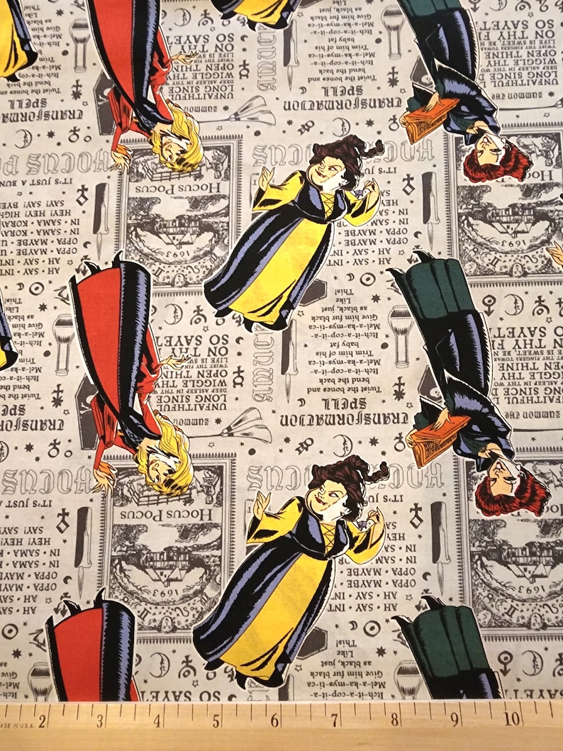 Hocus Pocus Fabric Newsprint in Light Gray From Springs Creative 100% ...