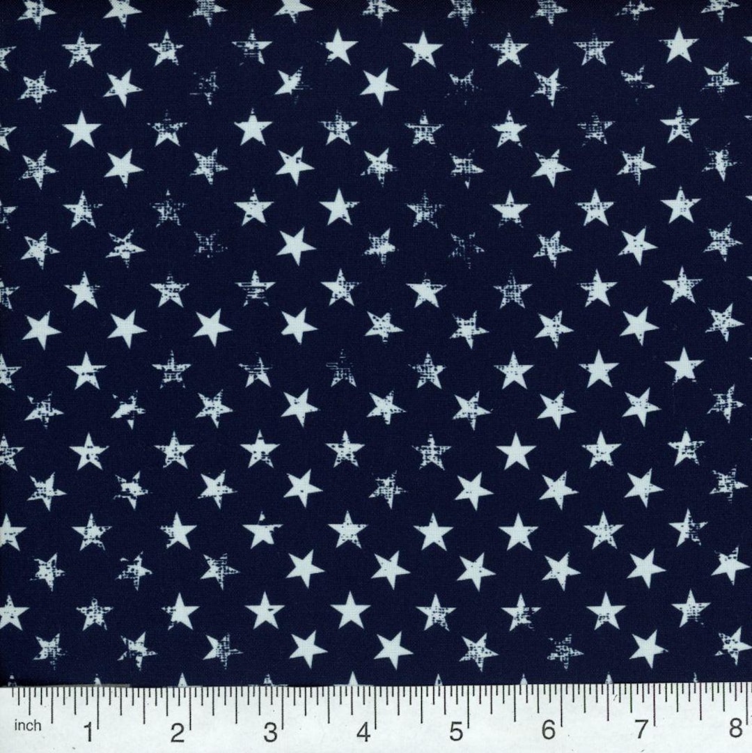 Star Fabric Faded Stars in Blue 100% Cotton - Etsy