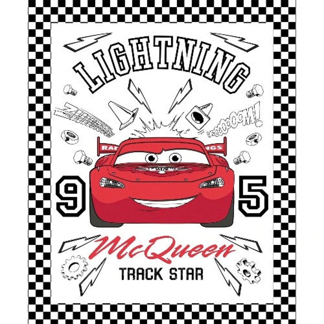 Disney Fabric Cars Lightening Mcqueen Panel From Camelot 100% Cotton - Etsy