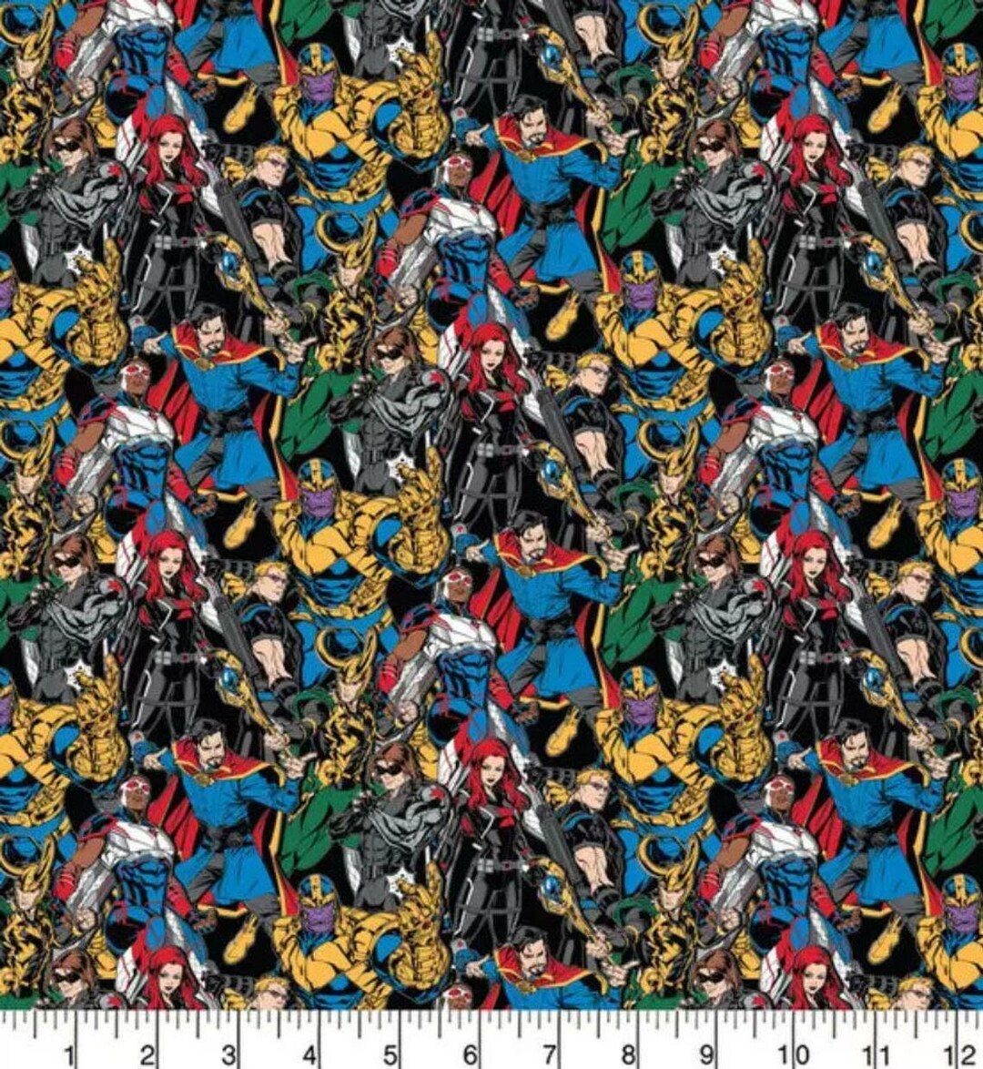 Marvel Fabric Heroes and Villains From Camelot 100% Cotton - Etsy
