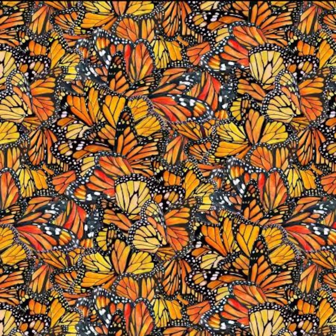 Butterfly Fabric Monarch Dance From Elizabeth Studio 100% Cotton - Etsy
