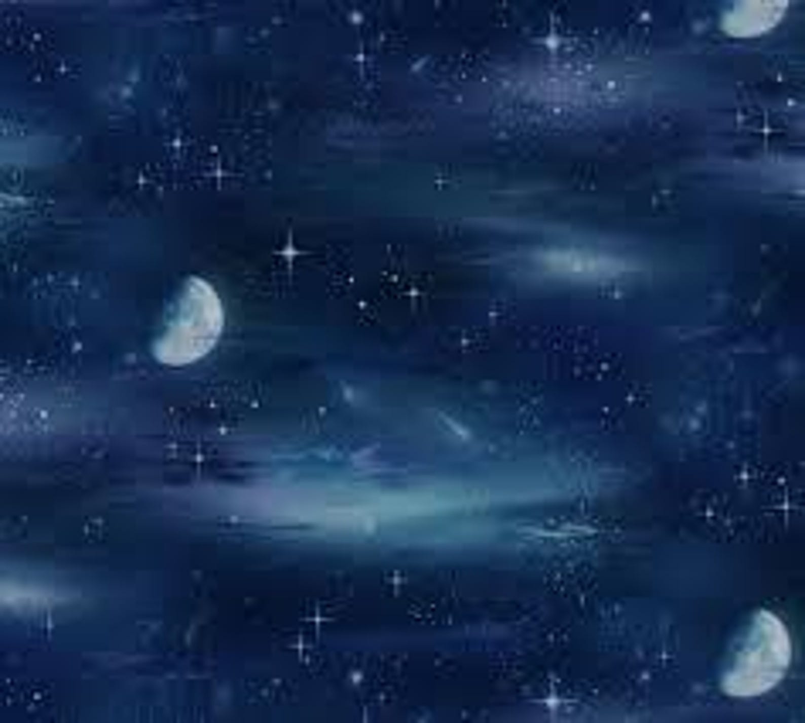 Sky Fabric Night Sky in Navy Blue From Elizabeth Studios 100% Cotton - Etsy