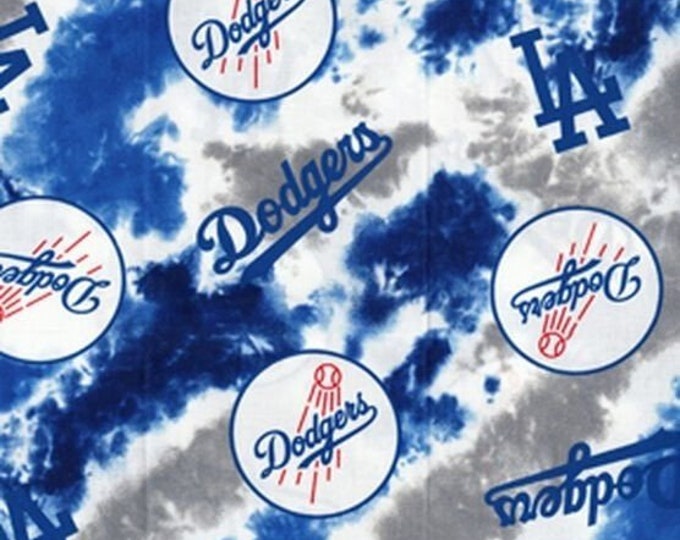 2/3 Yard MLB Fabric Los Angeles Dodgers From Fabric Traditions 100% ...