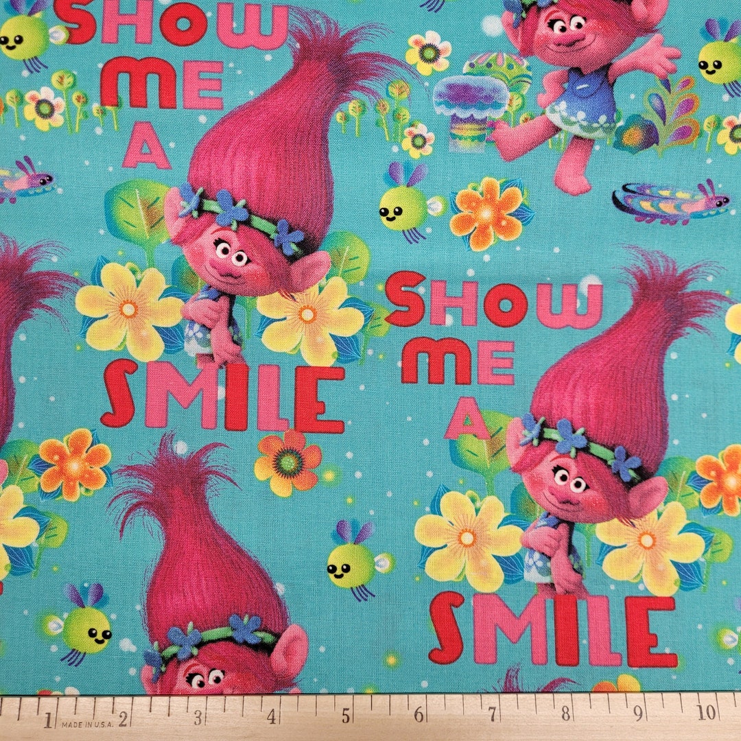 1 Yard Disney Fabric Trolls Poppy From Springs Creative 100% Cotton - Etsy