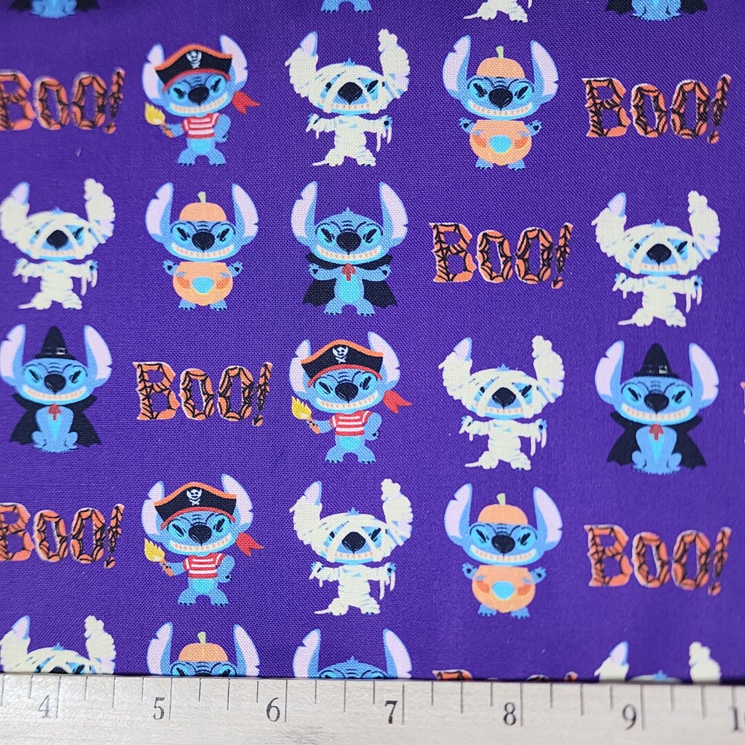 Disney Fabric Stitch Halloween Boo in Purple From Camelot 100% Cotton ...