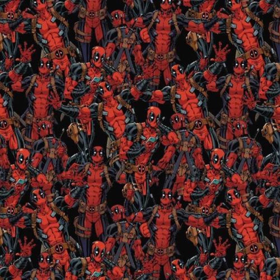 Deadpool Fabric Packed in Black From Springs Creative 100% Cotton - Etsy