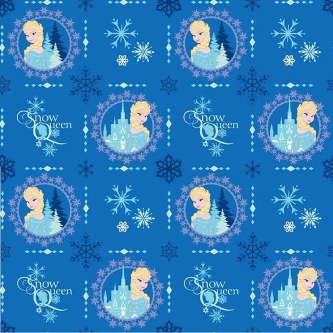 Disney Fabric Frozen Elsa Badge in Blue 33x43 - Etsy