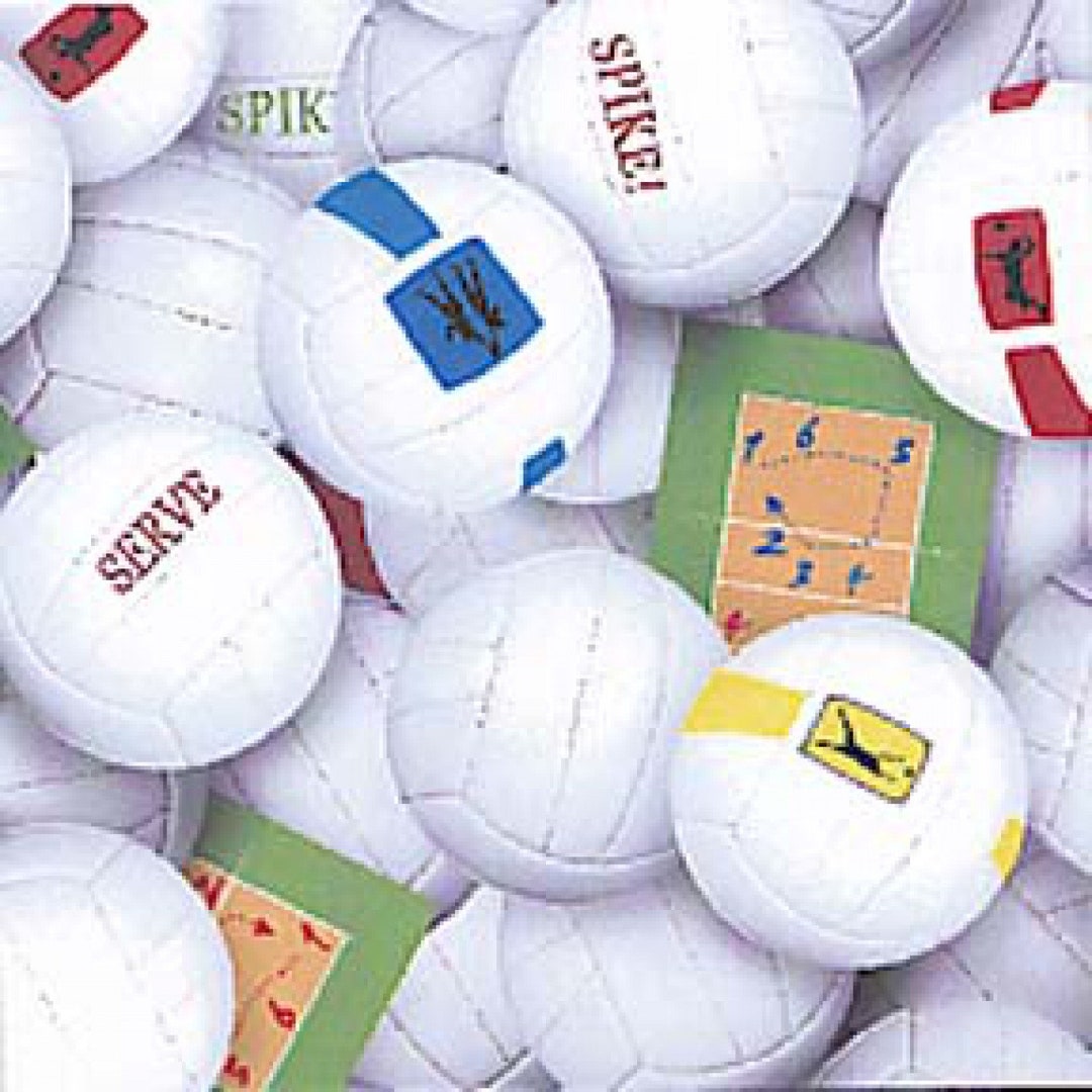 Sports Fabric Volleyball in White From Elizabeth Studios 100% Cotton - Etsy