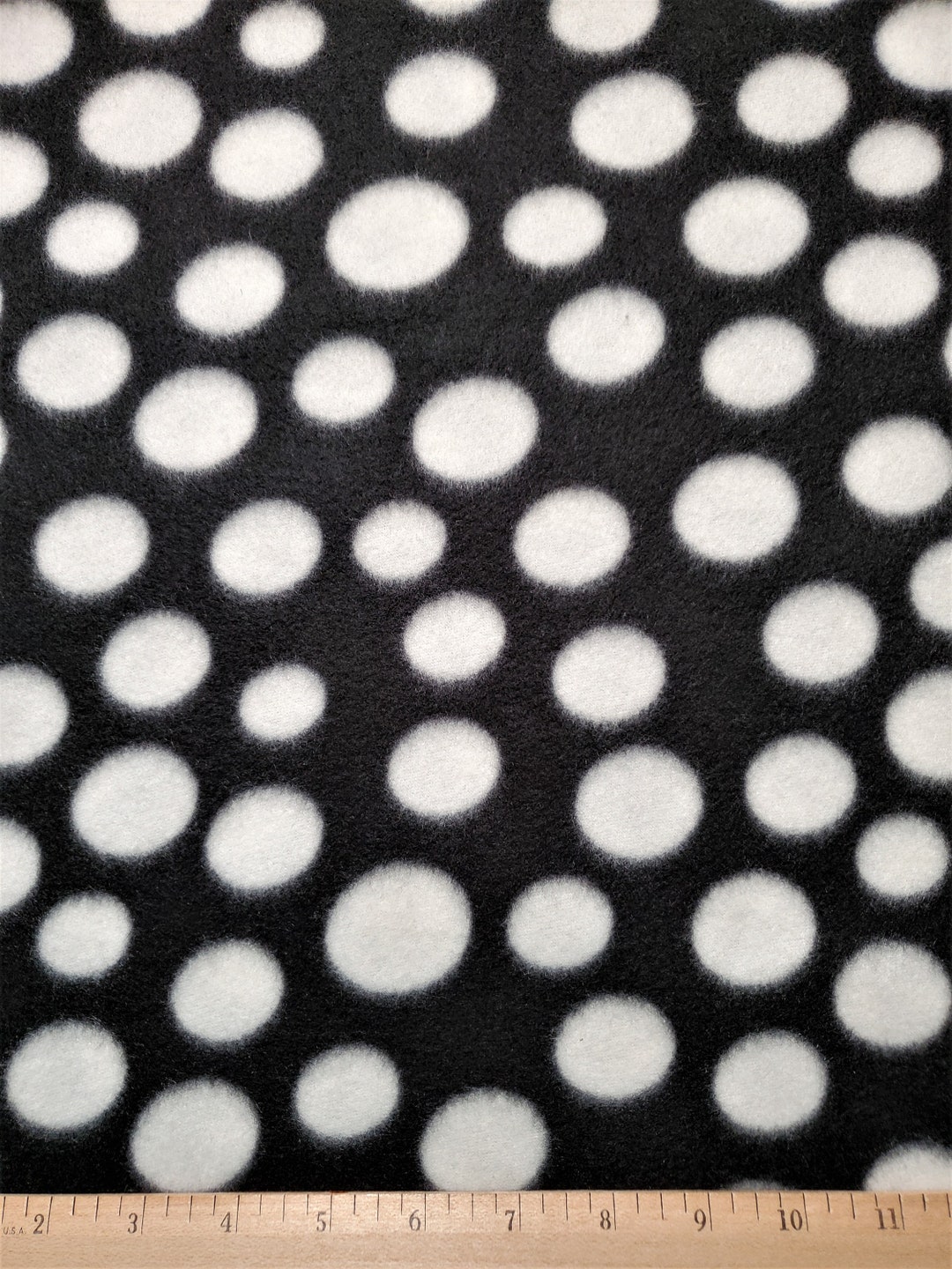 Dot Fabric in Black Anti-pill FLEECE Sold by the Yard - Etsy