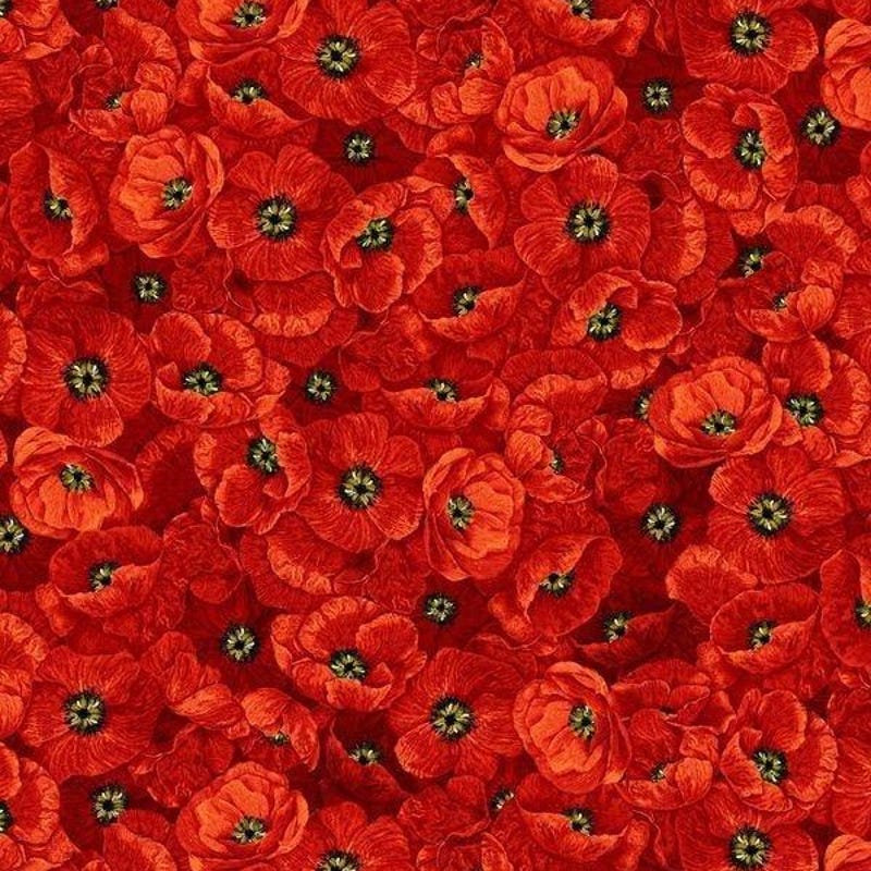 Poppy Fabric - Etsy