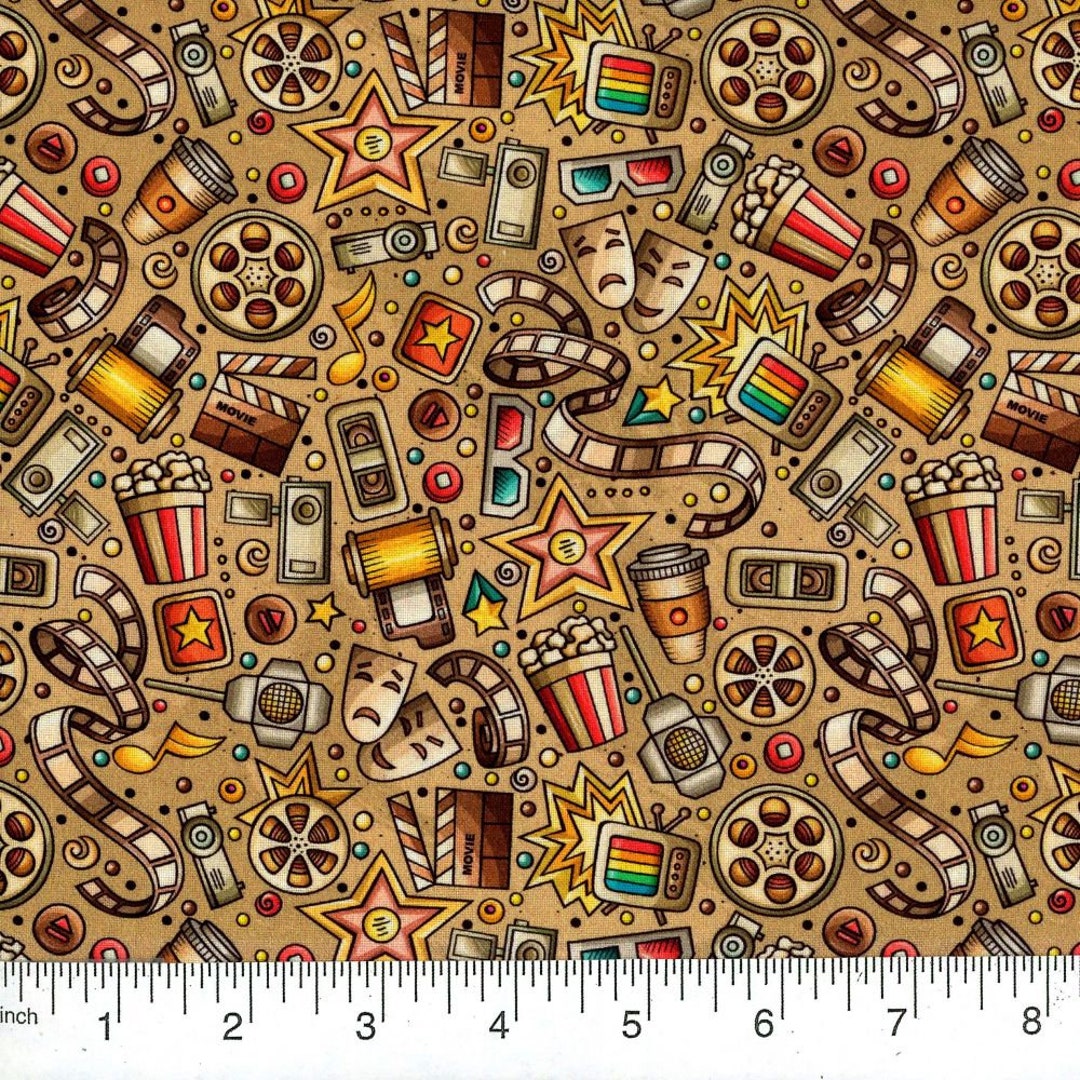Movie Fabric Theater in Tan 100% Cotton - Etsy