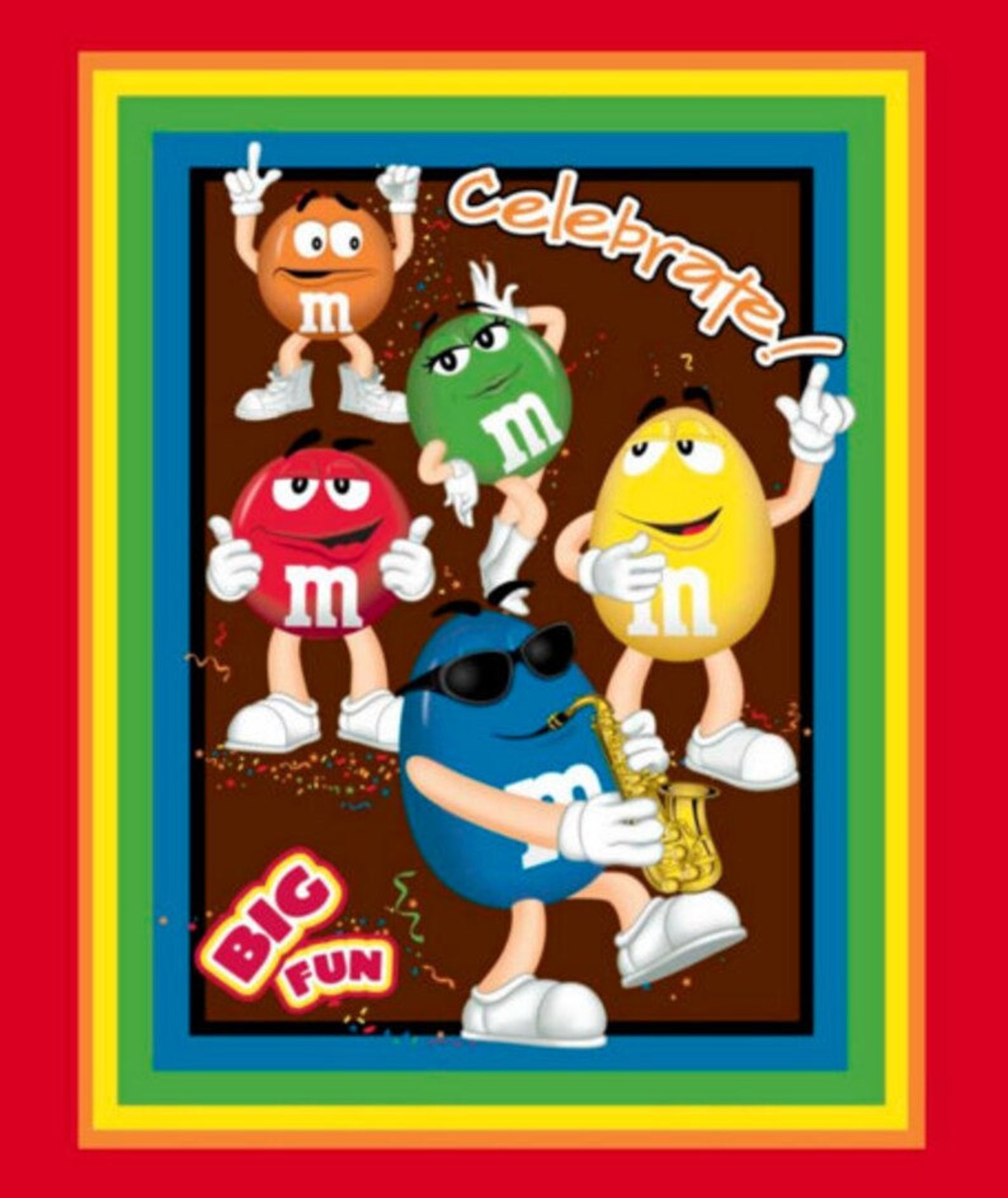 M&M Candy Fabric Panel Big Fun From Springs Creative 100% Cotton - Etsy