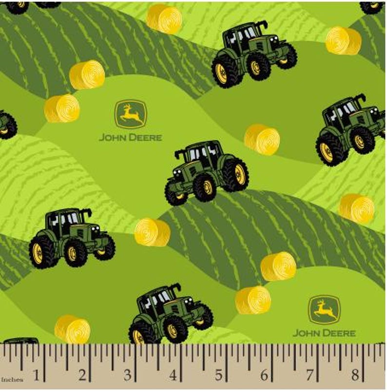 John Deere Fabric Scenic in Green From Springs Creative 100% Cotton - Etsy