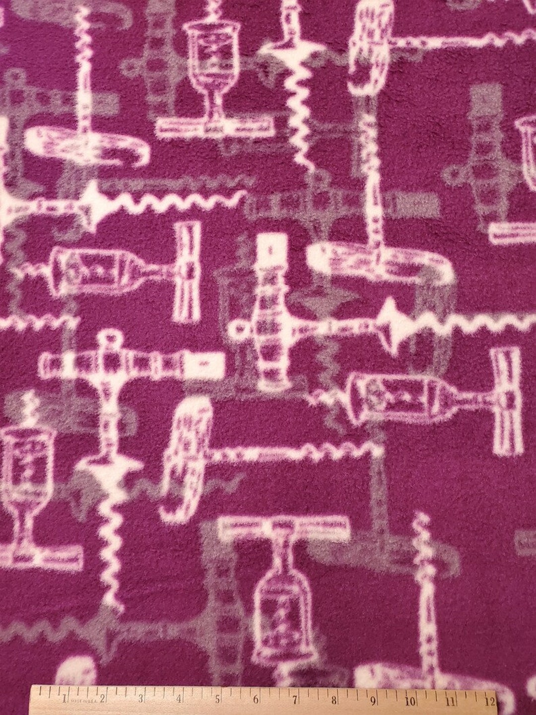 Cork Screw Fabric Anti-pill PRECUT FLEECE in Purple - Etsy