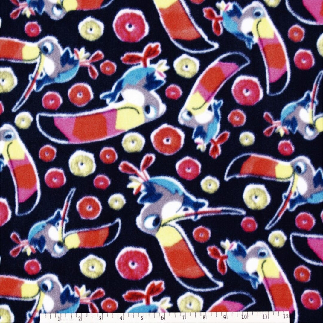 Froot Loop Fabric in Black Anti-pill PRECUT FLEECE - Etsy