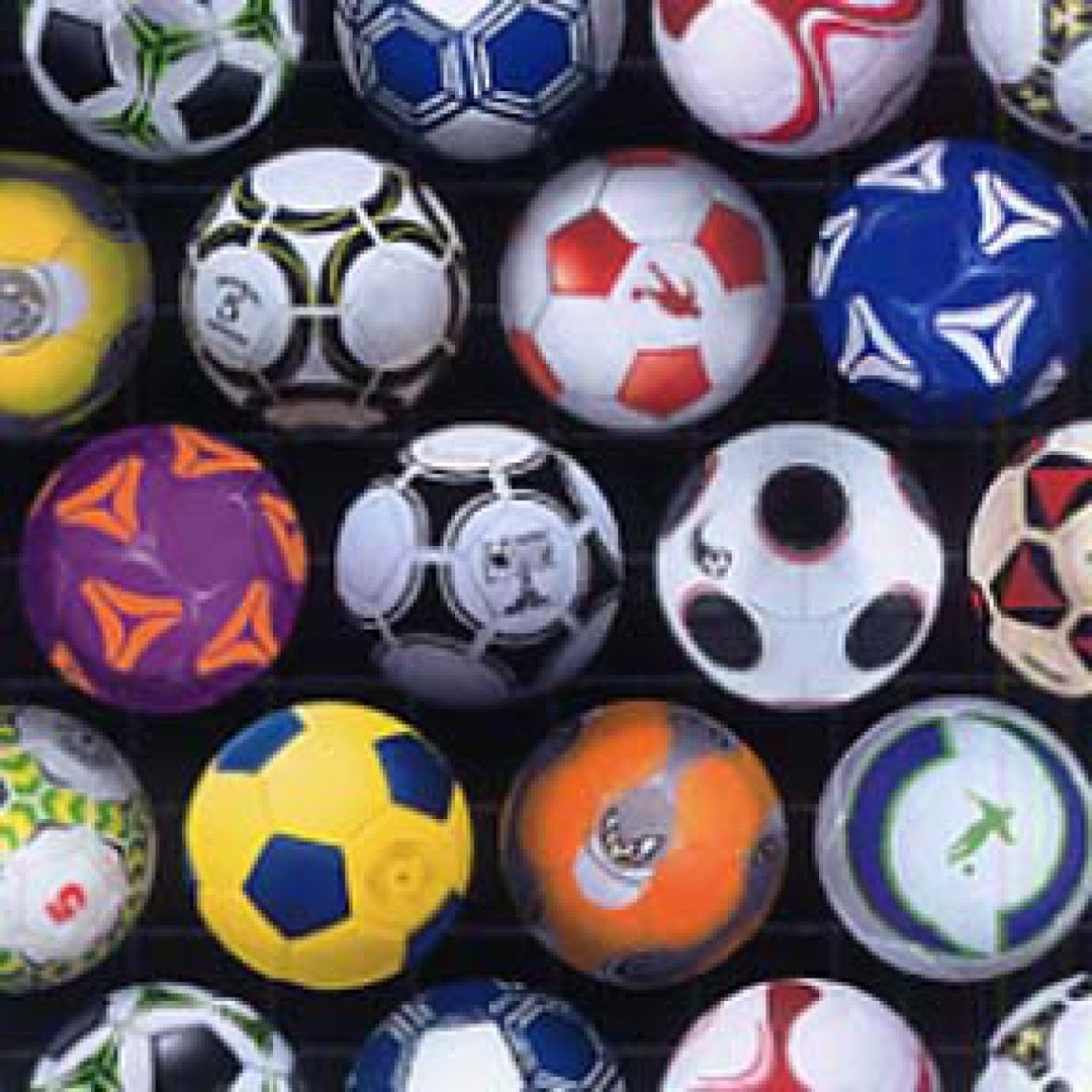 Sports Fabric Soccer Balls in Black From Elizabeth Studios 100% Cotton ...