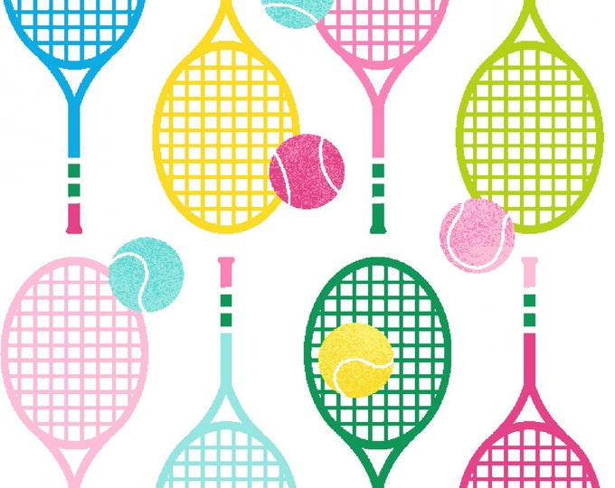 Sports Fabric Game, Set, Match in White From Freckle & Lollie 100% ...