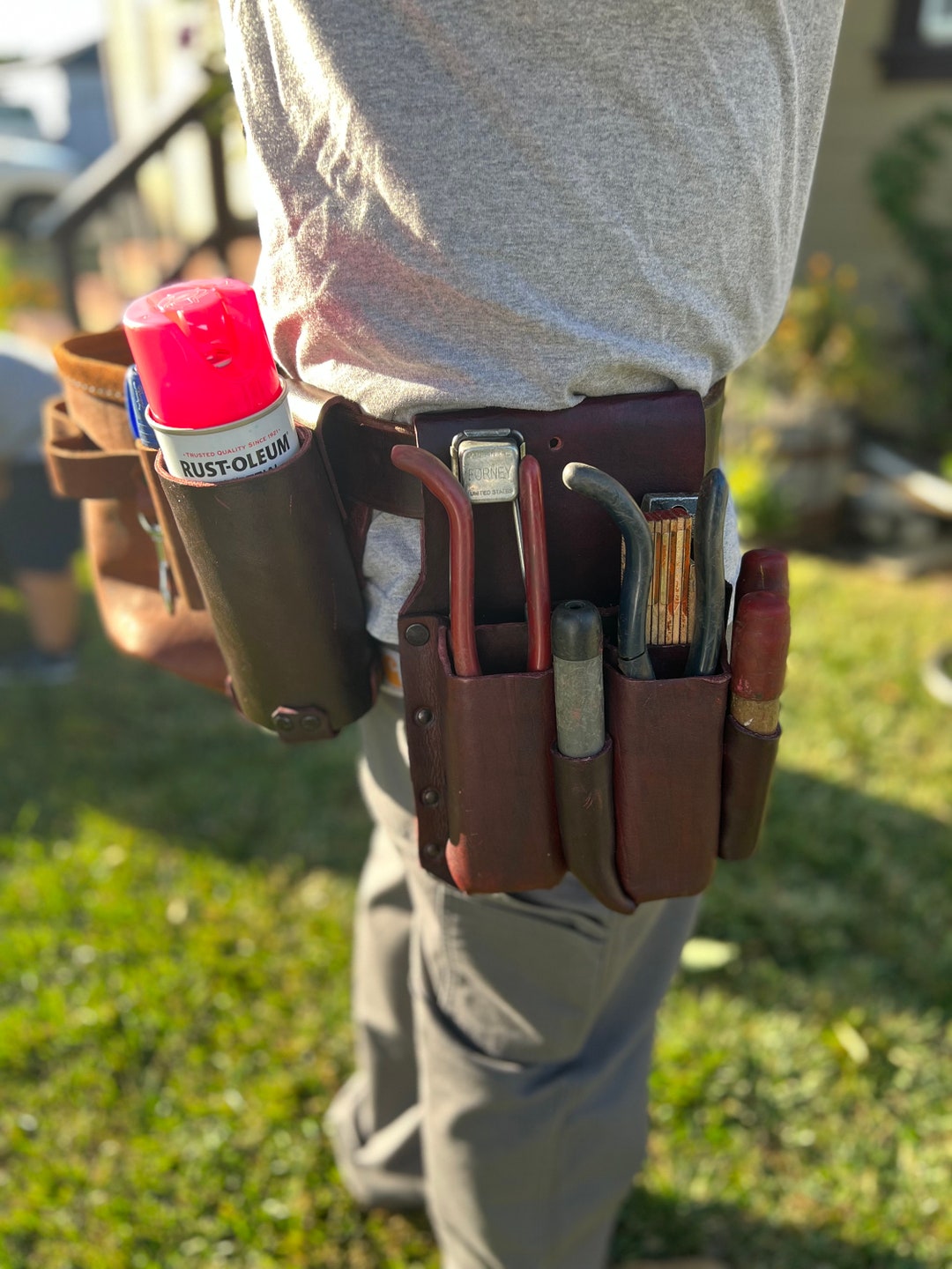 Smaller Multi-tool Pouch & Leather Rodbuster Pouch- Paint Can Pouch - Etsy