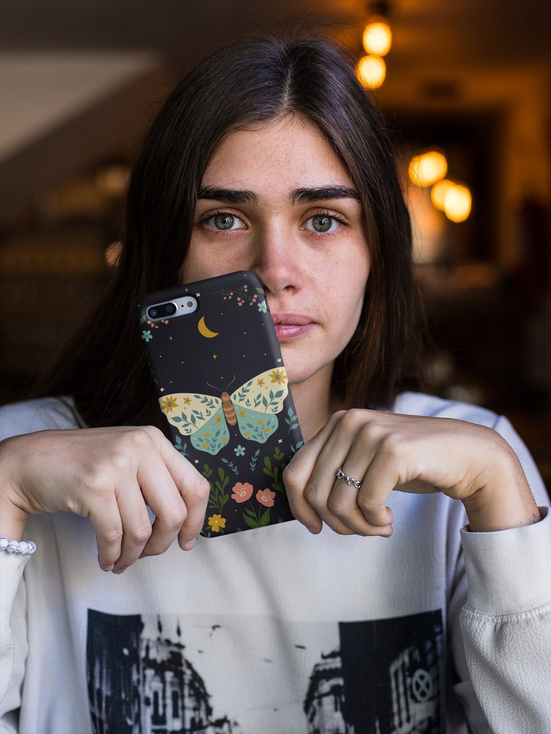 Cottagecore Moth Butterfly Tough Phone Cases, Mystic Case, Boho Dark ...