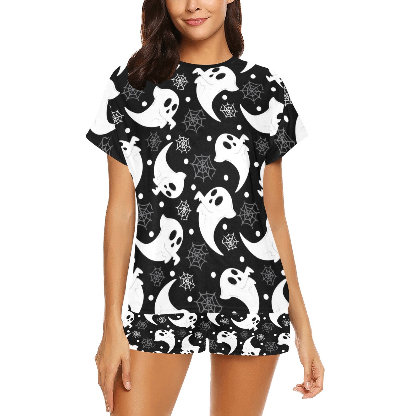 Spooky Ghost Pajamas Gothic Womans Pajamas Clothing Yami - Etsy