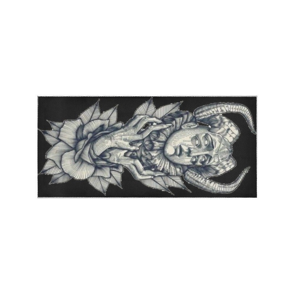 Occult Devil Demon Area Rug Goth Home Decor Gothic Bedroom - Etsy