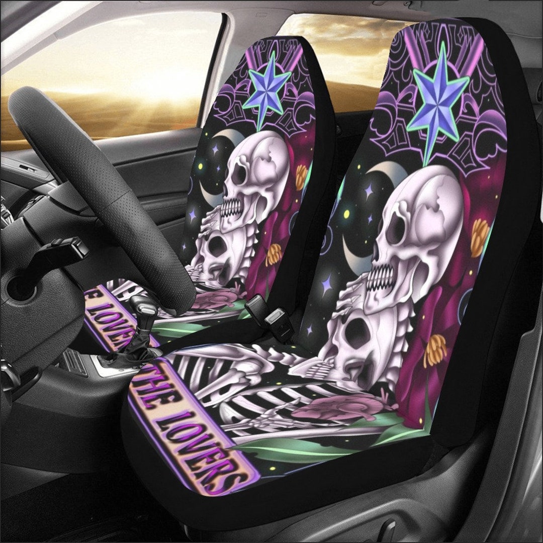 Goth Tarot Card the Lovers Car Seat Covers, Gothic Mystical Car ...